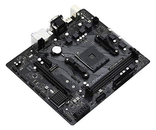 ASRock A520M-HDV Supports AMD AM4 Socket Ryzen™ 3000, 4000 G-Series and 5000 and 5000 G-Series Desktop Processors Motherboard, 32 GB memory storage
