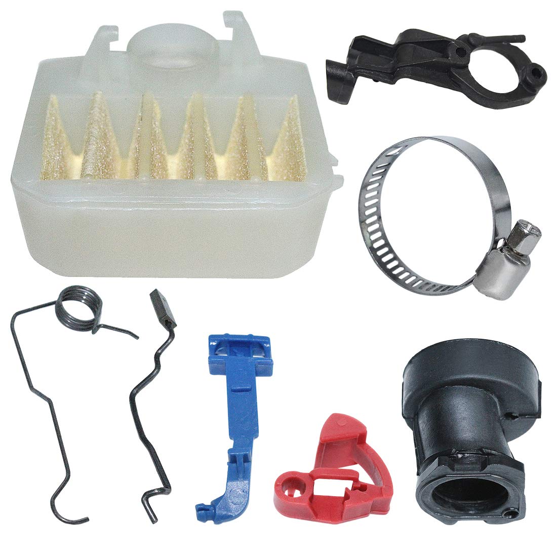 AUMEL Throttle Choke Rod Intake Flange Air Filter Kit For Husqvarna 340 345 346XP 350 353 Chainsaw 537024002, 503889201
