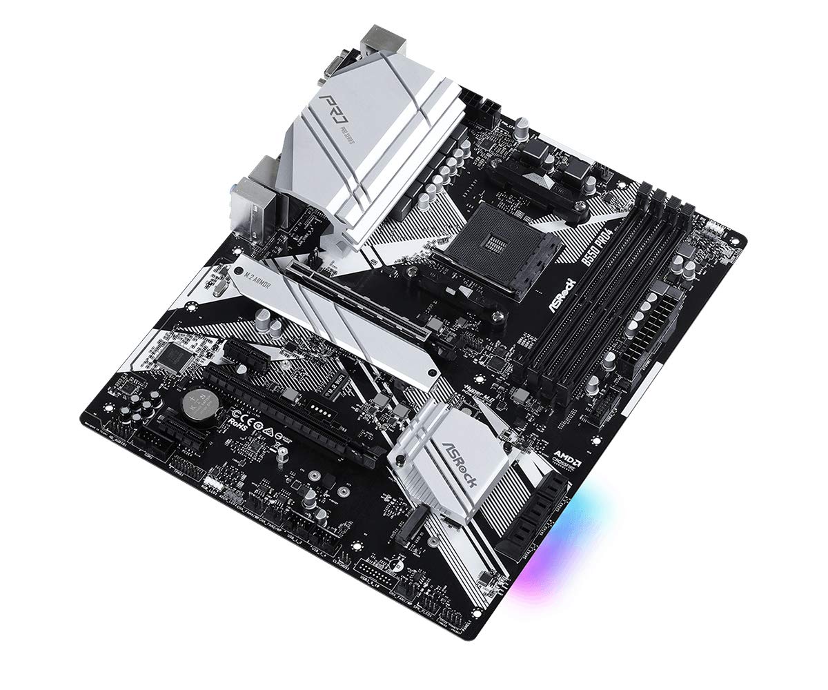 ASRock B550 PRO4 Supports 3rd Gen AMD AM4 Ryzen™ / Future AMD Ryzen™ Processors Motherboard