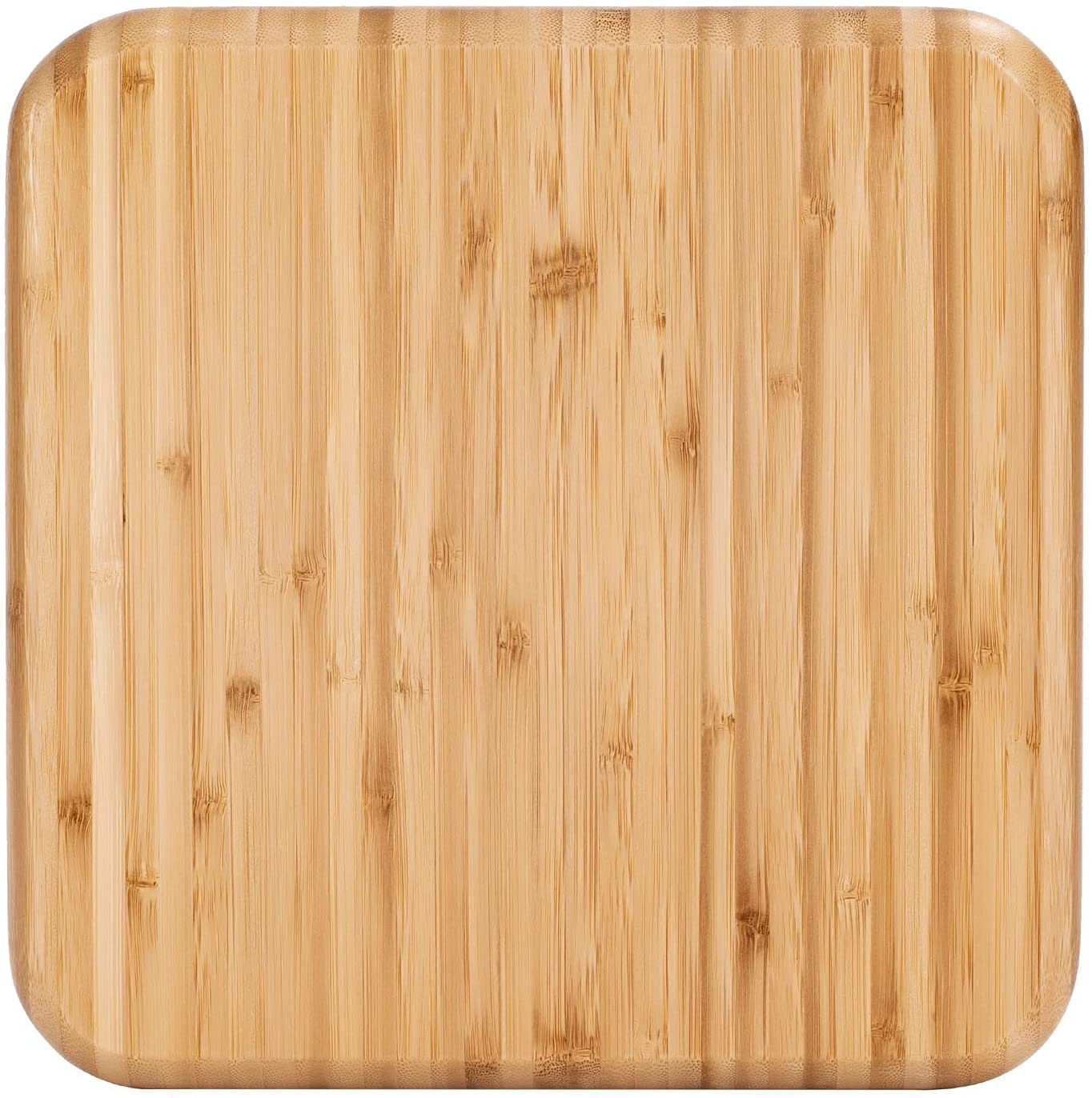Bearstar 2-Pack Bamboo Square Plates ,12 Inches Cheese Plates Coffee Tea Serving Tray Fruit platters Party Dinner Plates Sour Candy Tray