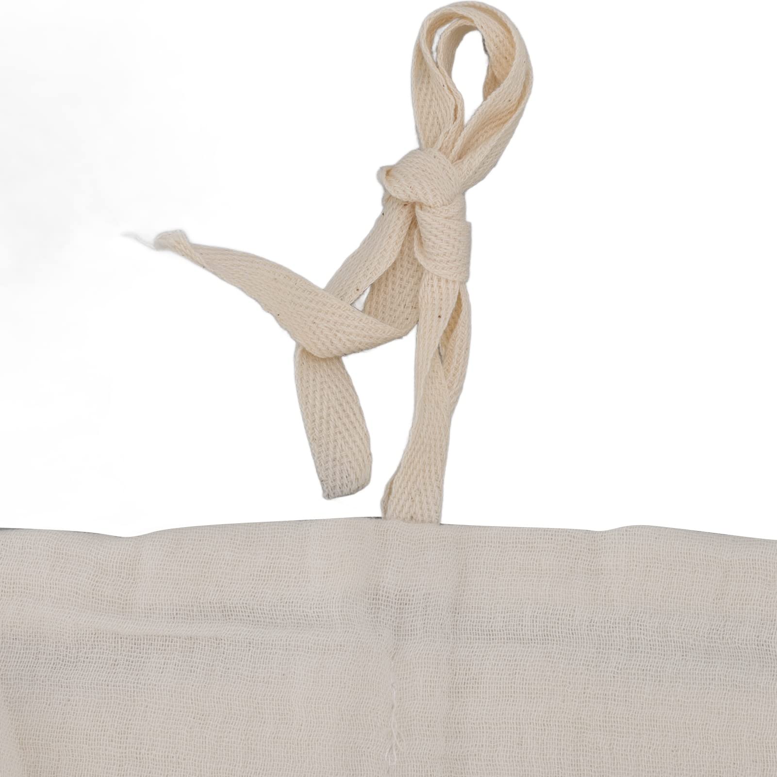 Baby Bed Hanging Bag, Baby Bedside Toy Bag Strap Pure Cotton Fabric 2 Pockets for Home (Beige)