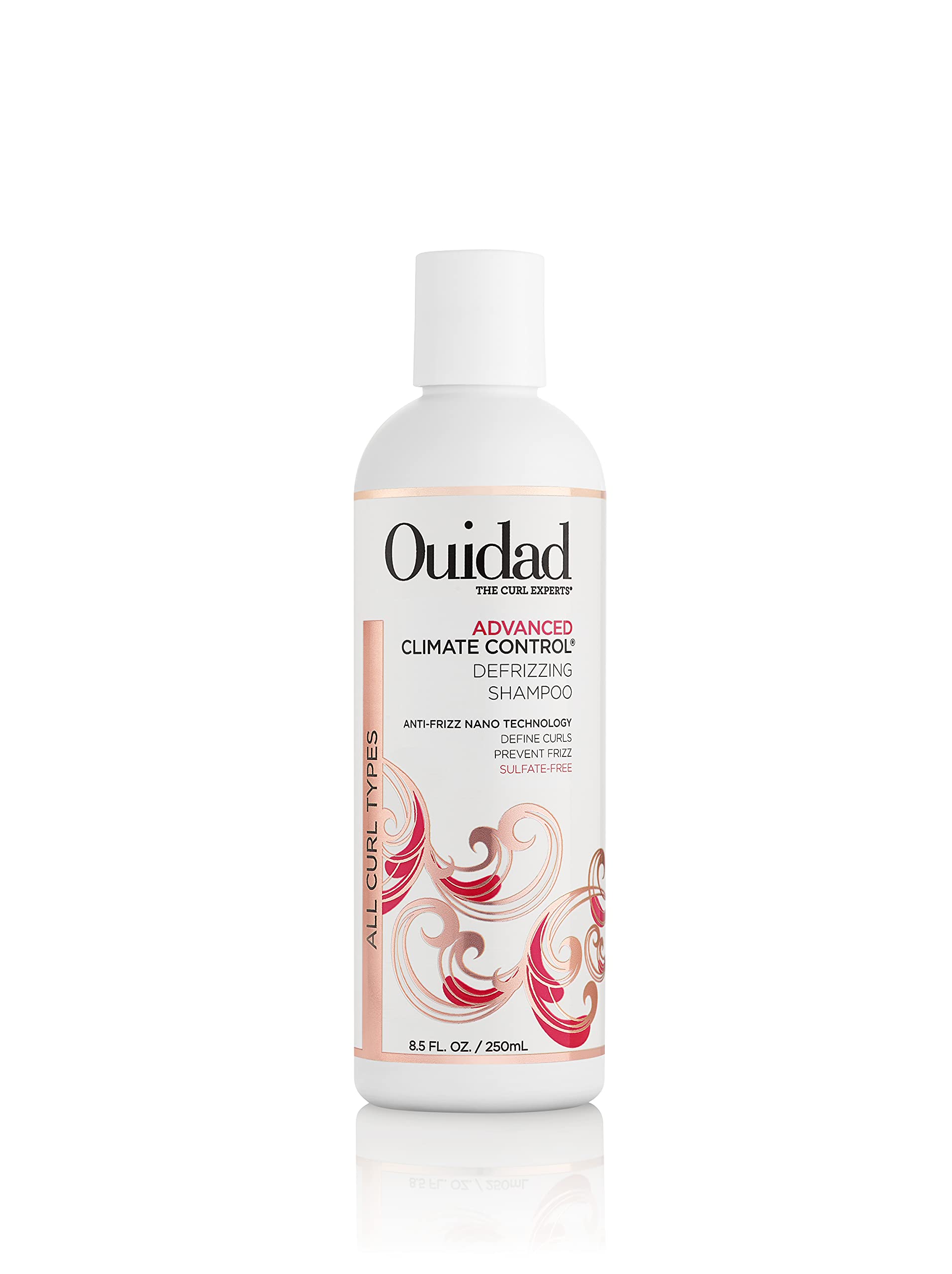 Ouidad Advanced Climate Control Defrizzing Shampoo - 8.5 fl oz, Curl Defining Hair Shampoo, Anti-Frizz Nano Technology, Sulfate-free and Safe for Color-treated Hair, For All Curl Types