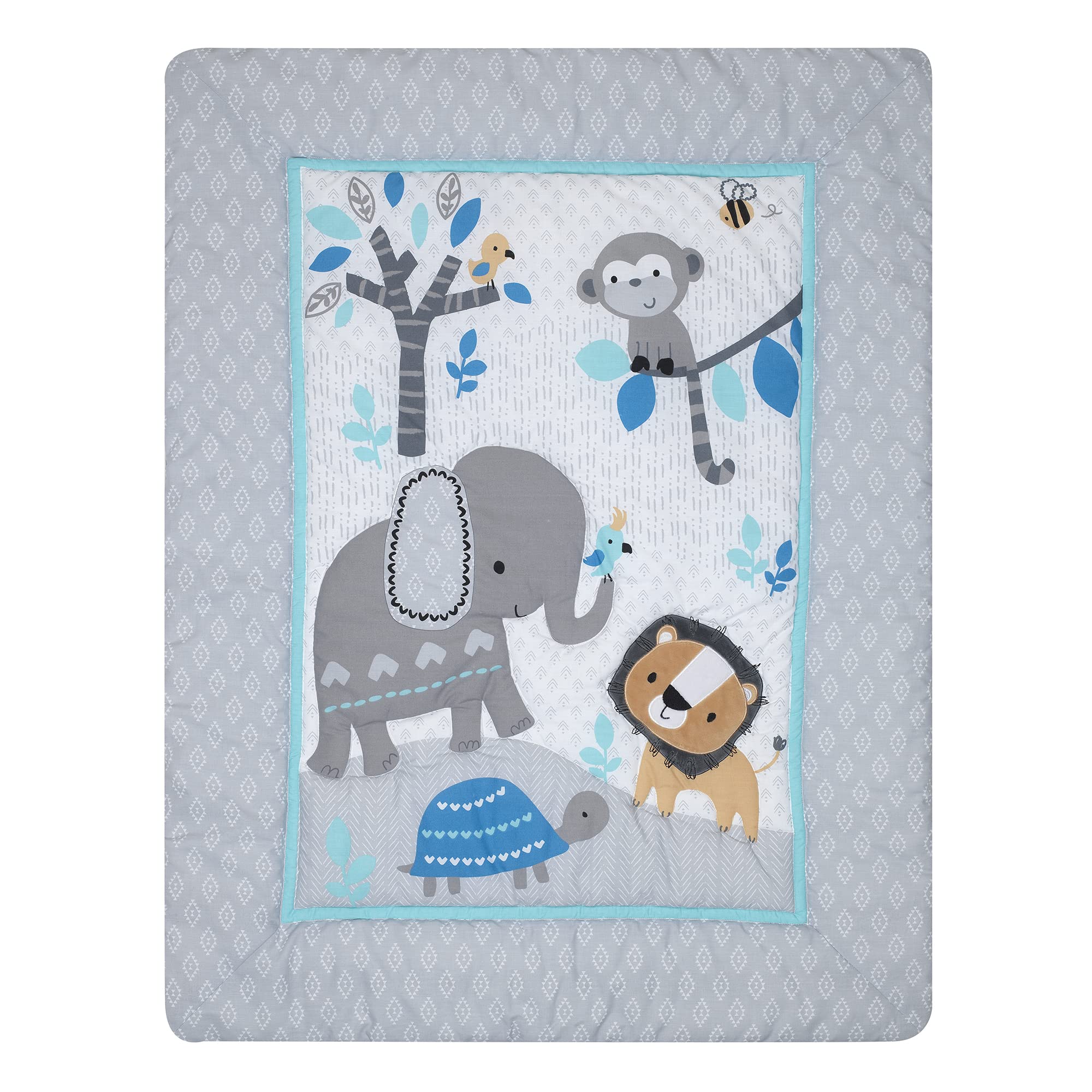 Bedtime Originals Jungle Fun Elephant/Lion 8-Piece Baby Nursery Crib Bedding Set
