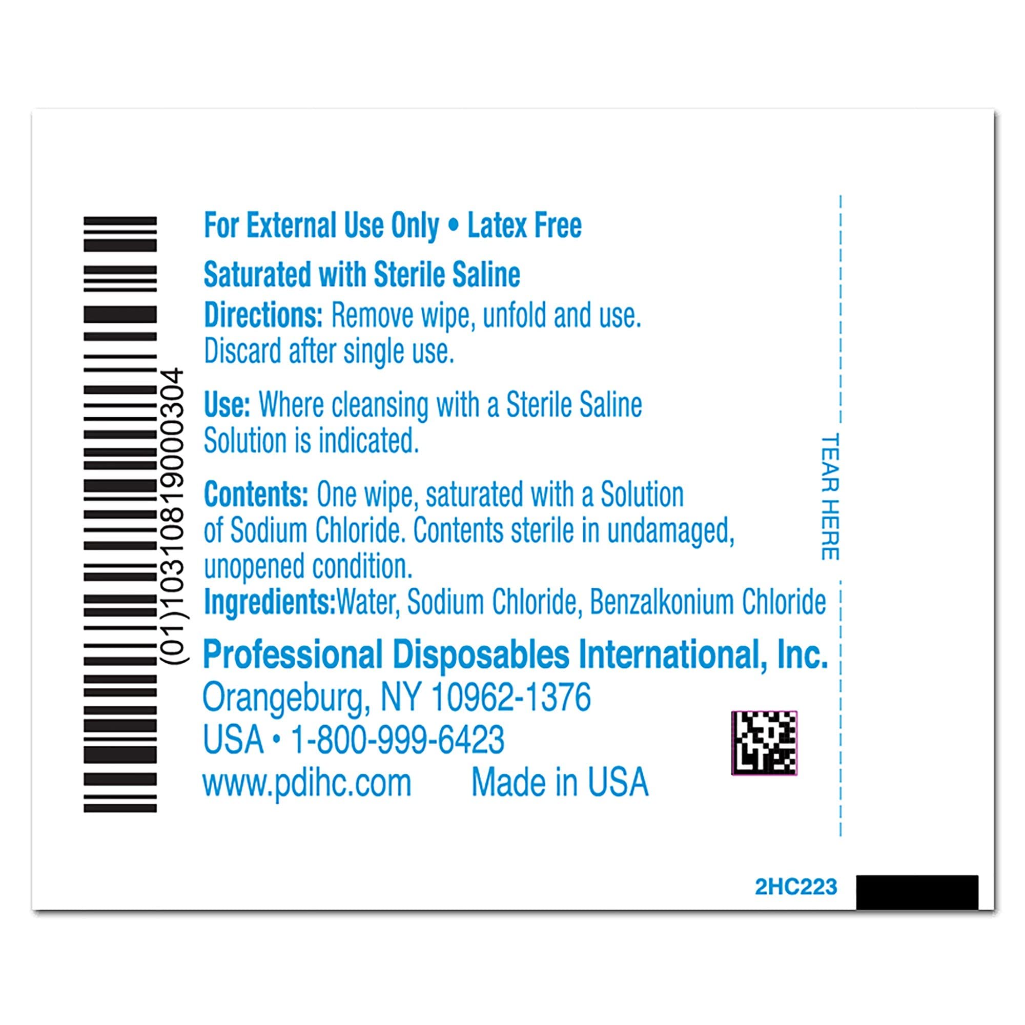 Hygea Sterile Saline Wipes, 6 x 4 Inch, C22370 (Case of 576)