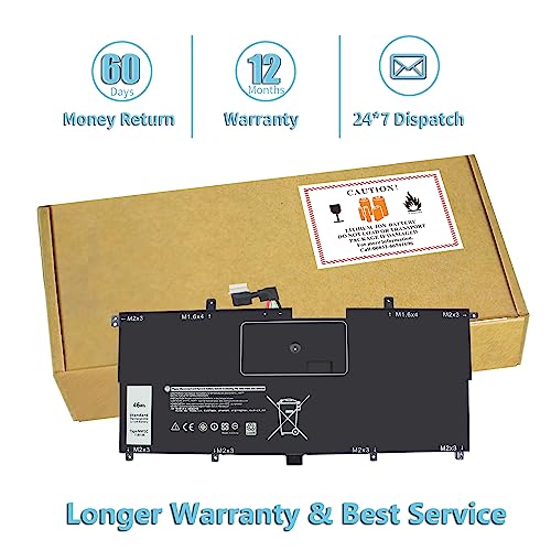 Bovekeey 46Wh NNF1C Battery HMPFH for Dell XPS 13 13-9365 2-in-1 P71G D1605TS D1805TS D2805TS D3605TS D3805TS D4605TS P71G001 NNFIC 0NNF1C 0HMPFH 7.6V 4-Cell Laptop Power Supply