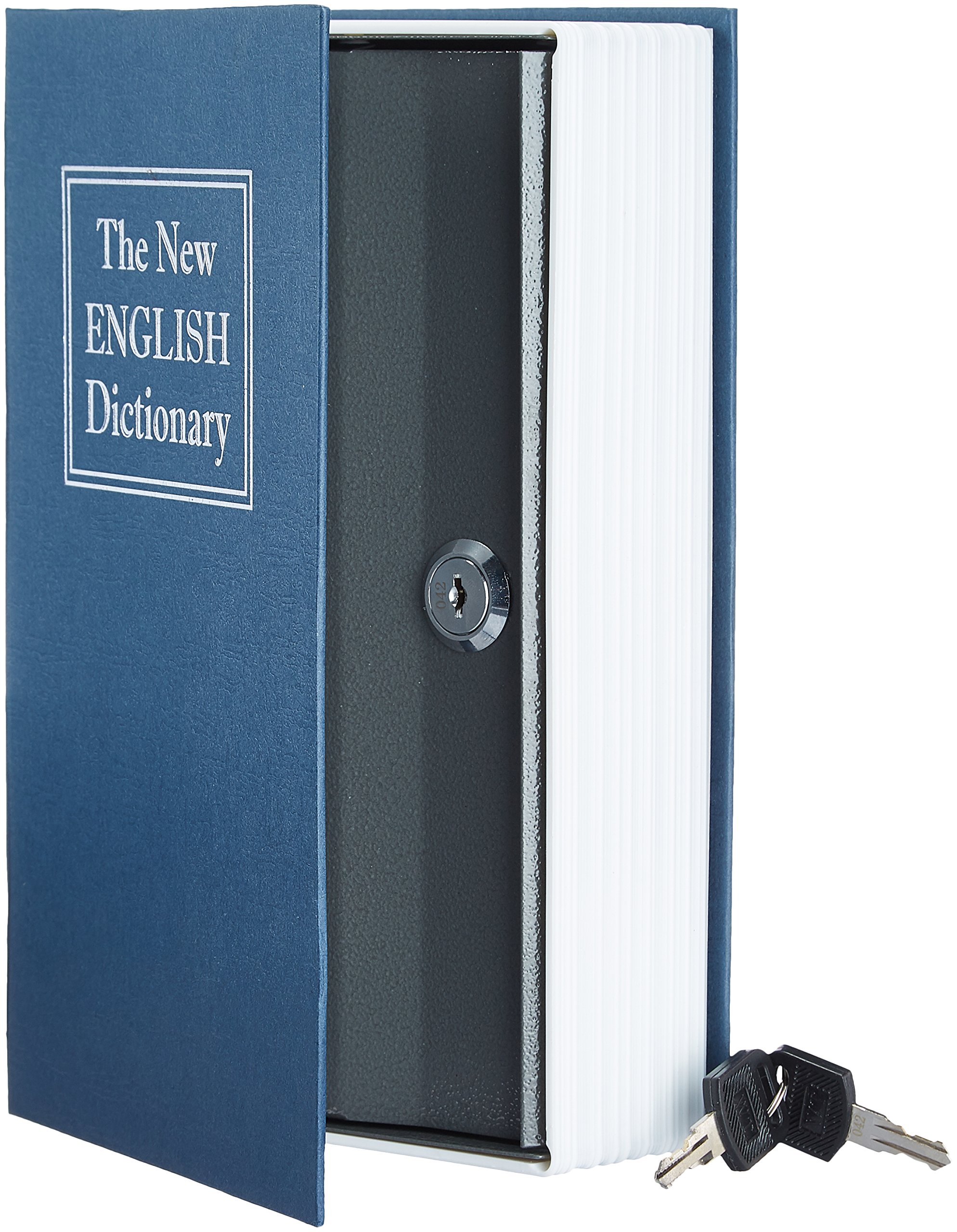 Amazon Basics Book Safe, Key Lock, Black, 2.2"D x 6.1"W x 9.4"H