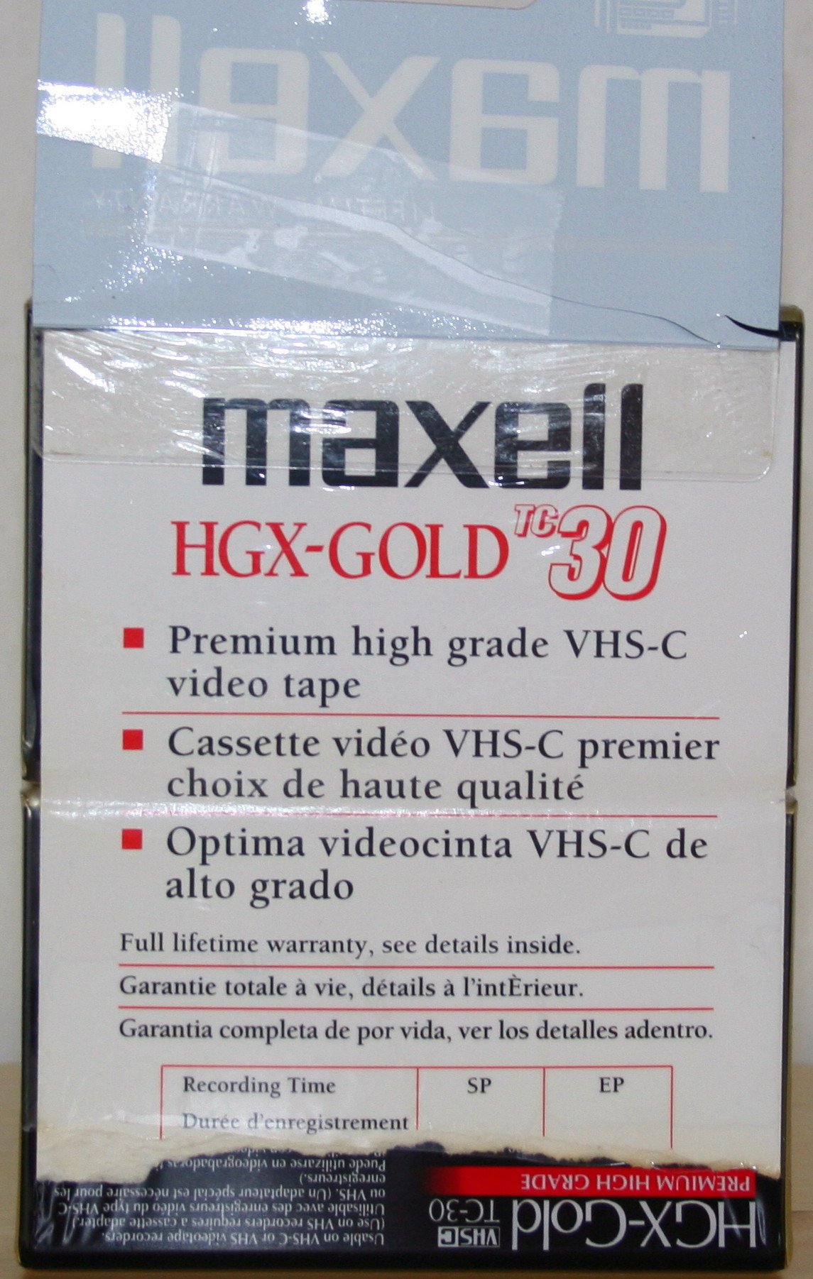 Maxell 203020 HGX-Gold TC-30 Camcorder Video Cassette, 2 Pack