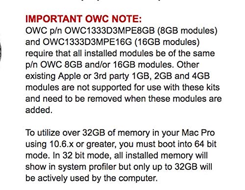 OWC 32GB (2x16GB) DDR3 ECC Registered CL7 PC3-8500 1066MHz SDRAM Memory Ram Upgrade Module Compatible with 2009-2010 Mac Pro Nehalem, Xserve 2009(OWC85MP3S9M032K)