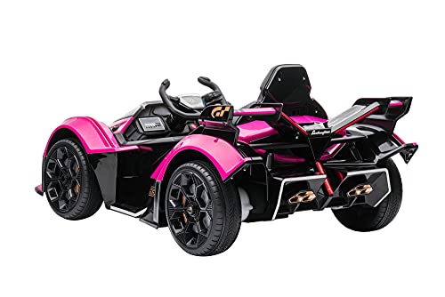 Dakott Lamborghini V12 Vision Gran Turismo Ride on Sports Car for Kids., Pink, Large