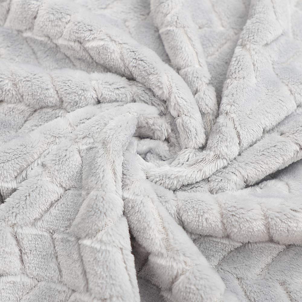 Baby Blanket Flannel, Cozy Throw Blankets for Newborn Infant and Toddler, Super Soft and Warm Receiving Baby Blanket for Crib Stroller (Grey 25 * 32")