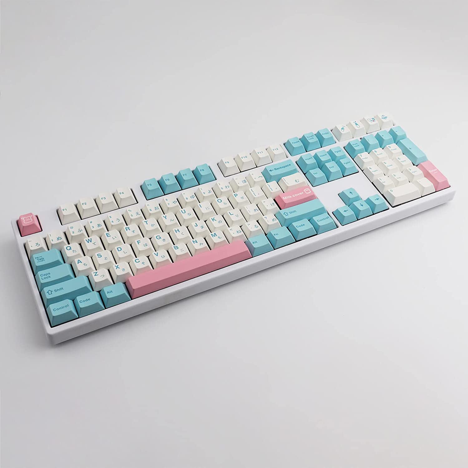 Benemate 104 + 37 Keycap Set, Dye-Sublimation PBT Keycaps, Cherry Profile Custom Keycaps for DIY Cherry MX Mechanical Gaming Keyboards, Milk Cover