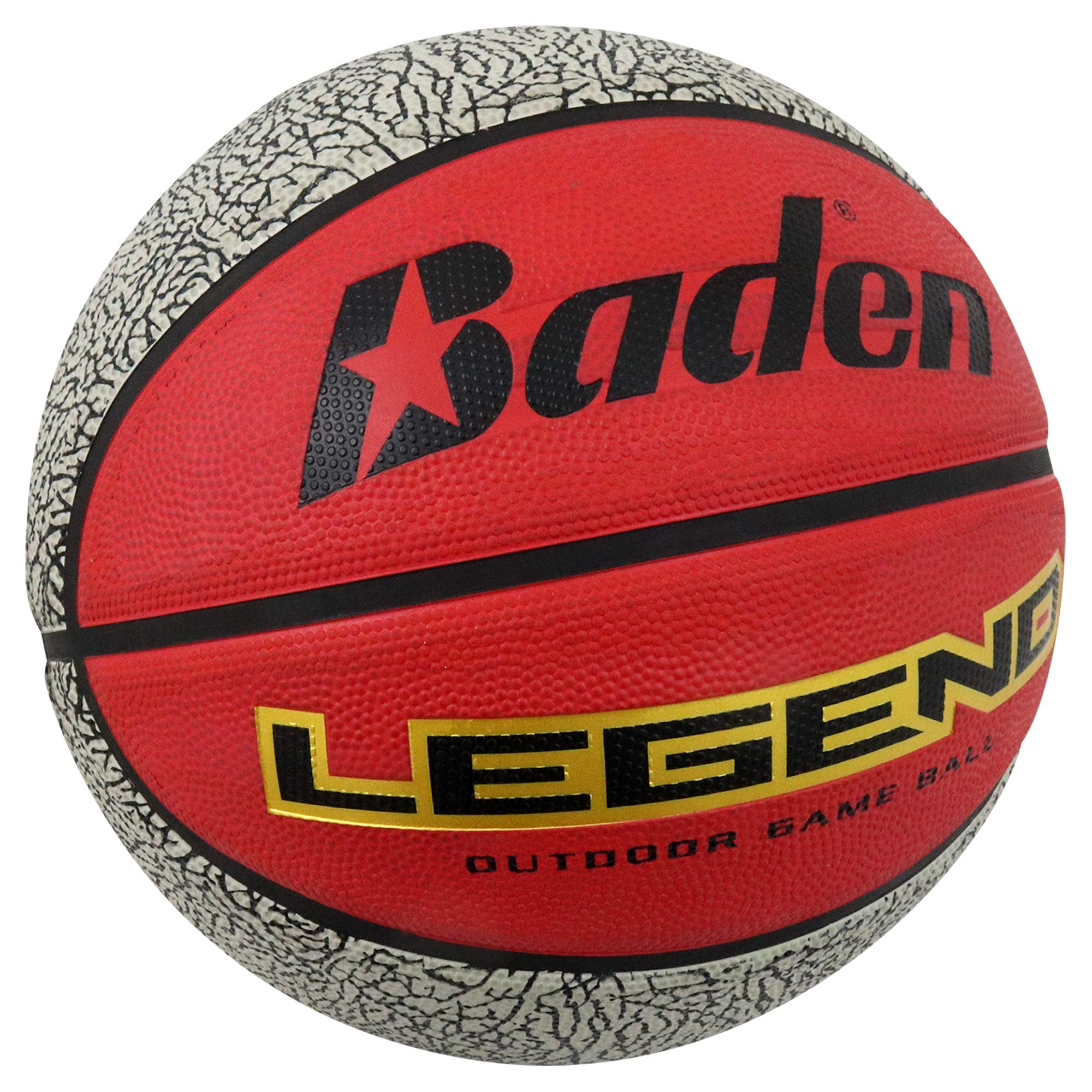 Baden Legend Rubber Basketball (Official Size 7) 29.5" Purple/Gold