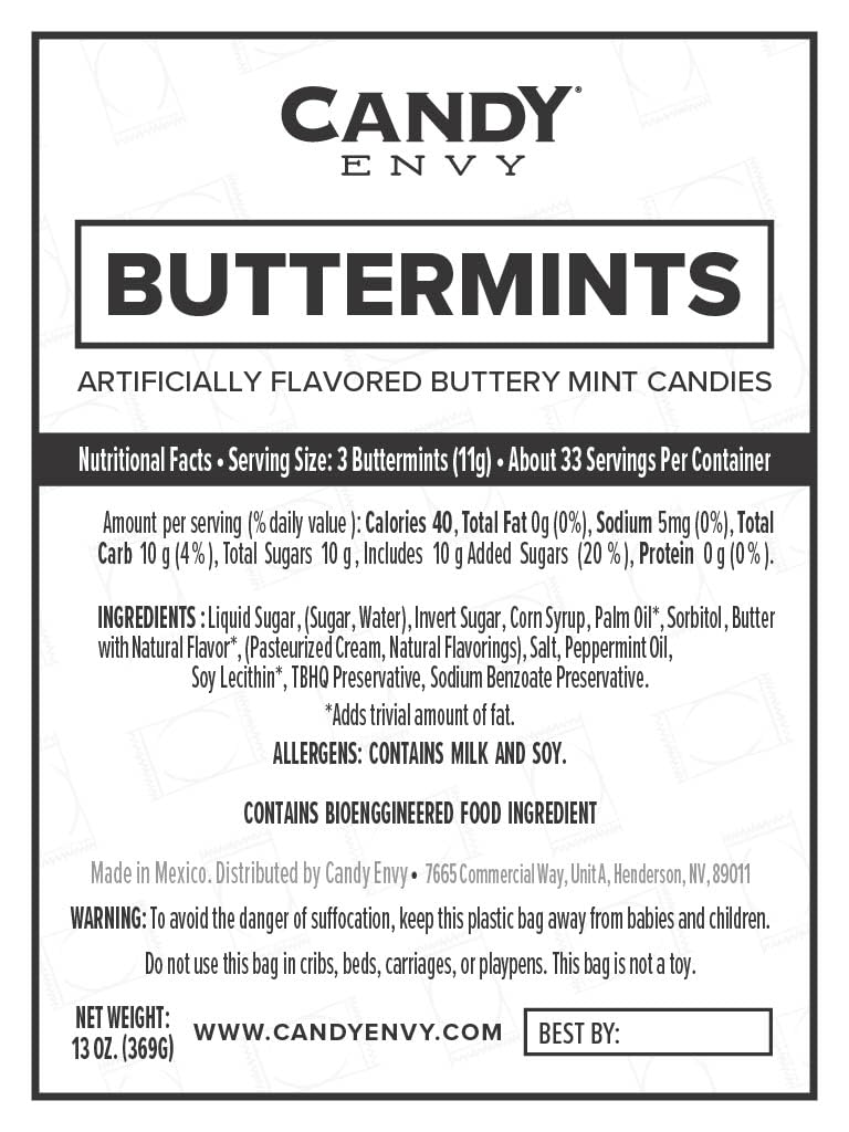 Baby Boy Buttermints - 13 oz. Bag - Approximately 100 Individually Wrapped Mints - It's a Boy Baby Shower Candy, Baby Reveal Party Favors