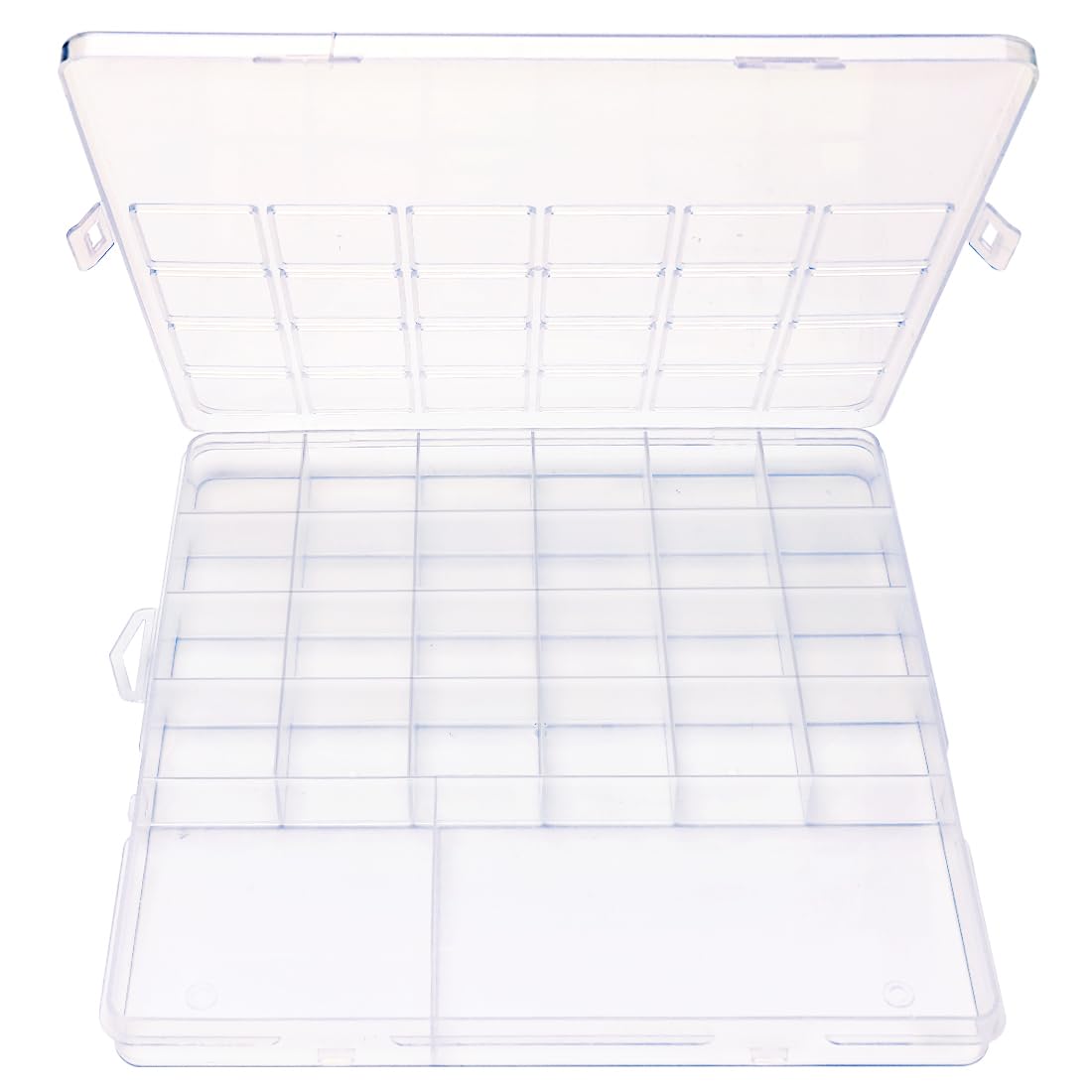 Bundooraking 26 grids bead organizer box (1.7cm thick), Arts DIY Crafts Jewelry organizers and storage box, Dividers plastic bead storage box, craft storage for Beads, Jewelry, Small charms.