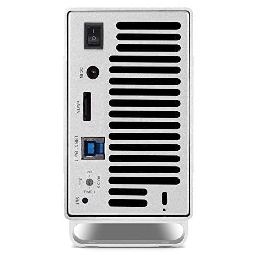 OWC Mercury Elite Pro 2 Bay RAID Enclosure with USB 3.2 for Dual 3.5 inch HDD's, External Hard Drive Enclosure for MAC and PC
