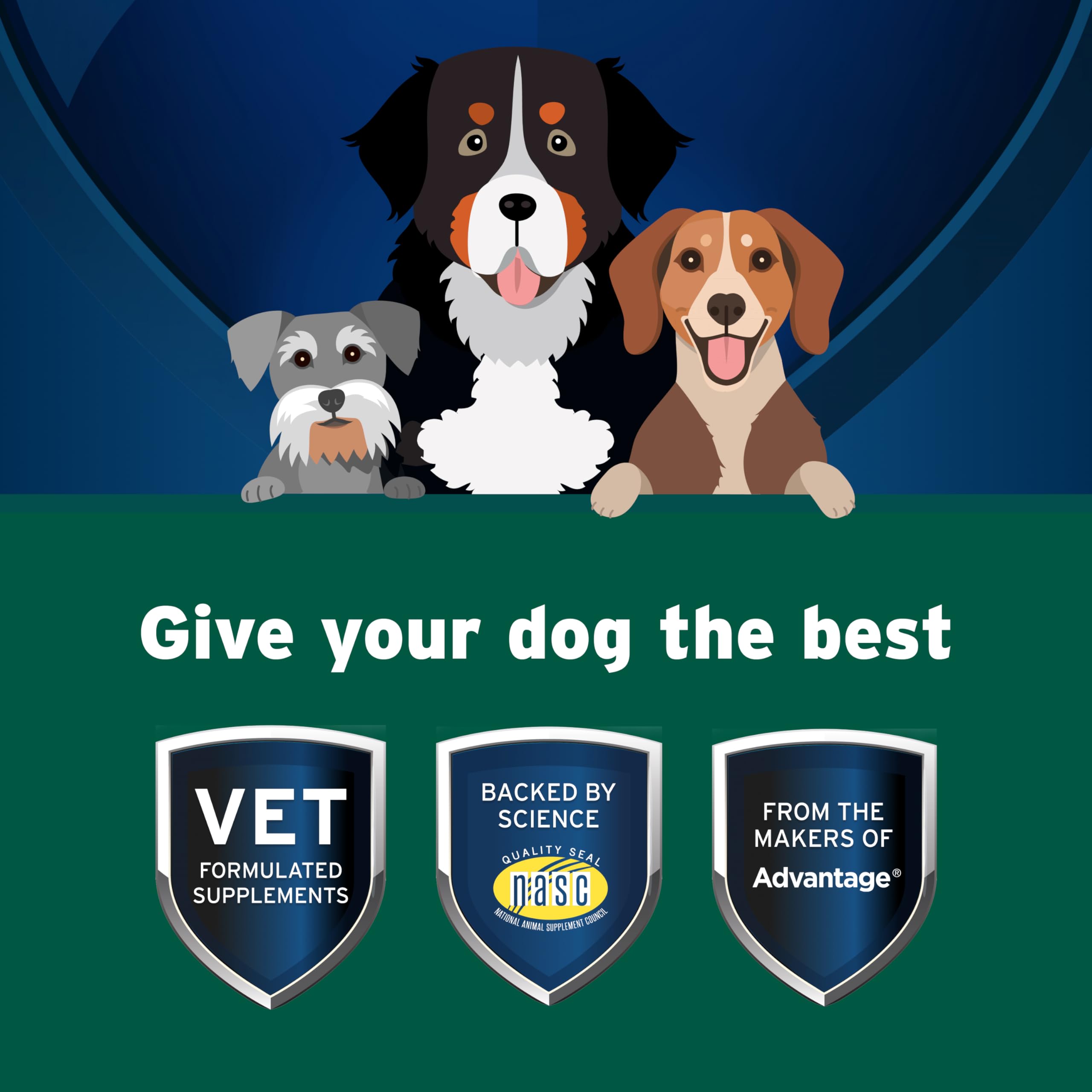 Bundle of Advantage II Large Dog| Dogs 21-55 lbs. | 4-Month Supply + Pet Protect Probiotic Balance+ Dog Supplement | Oral Gel | 32g