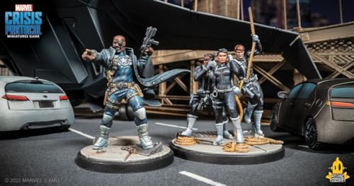 Atomic Mass Games Marvel: Crisis Protocol Nick Fury & S.H.I.E.L.D. Agents Character Pack - Unleash Strategic Brilliance! Tabletop Superhero Game, Ages 14+, 2 Players, 90 Minute Playtime, Made
