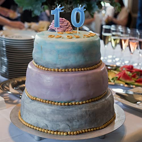 BOXOB 3inch Birthday Number Candle, Blue 3D Candle Cake Topper with Crown Cake Numeral Candles Number Candles for Birthday Anniversary Parties (Number 1)