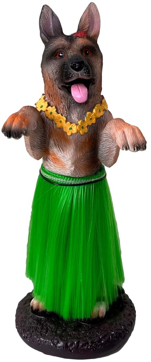 Franchise Figurine Company Hula Dog Dashboard Doll Car Accessories Bobblehead for Van Life and Beach Creations | German Shepherd | Golden Retriever | Labrador Retriever (German Shepherd)