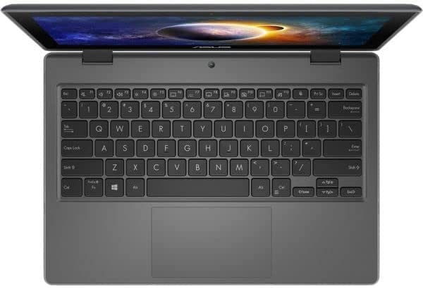 ASUS 2022 11.6'' HD 2-in-1 Touchscreen Business Laptop, Intel Celeron N4500 Processor, 4GB RAM, 128GB eMMC, Webcam, Intel HD Graphics 500, Windows 10 Pro, Dark Grey, 32GB SnowBell USB Card