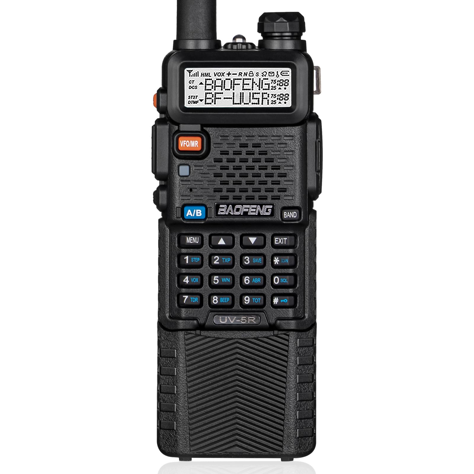 Baofeng UV-5R Handheld 3800mAh Ham Radio 8W, Long Range Dual Band, USB Rechargeable & Earpiece