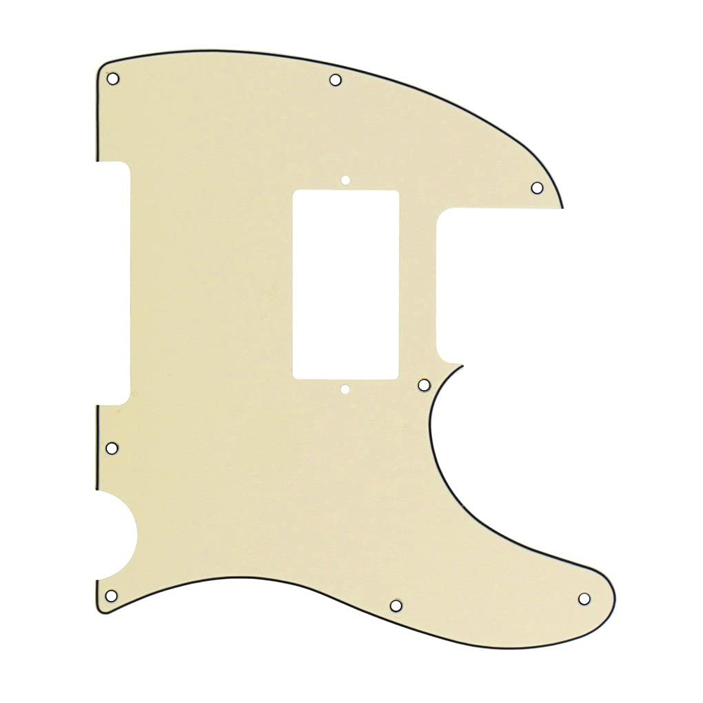 FLEOR 3Ply Cream 8 Hole TL Pickguard Guitar Humbucker Pick Guard HH with Screws Fit USA/Mexican Standard TL Style Guitar Part