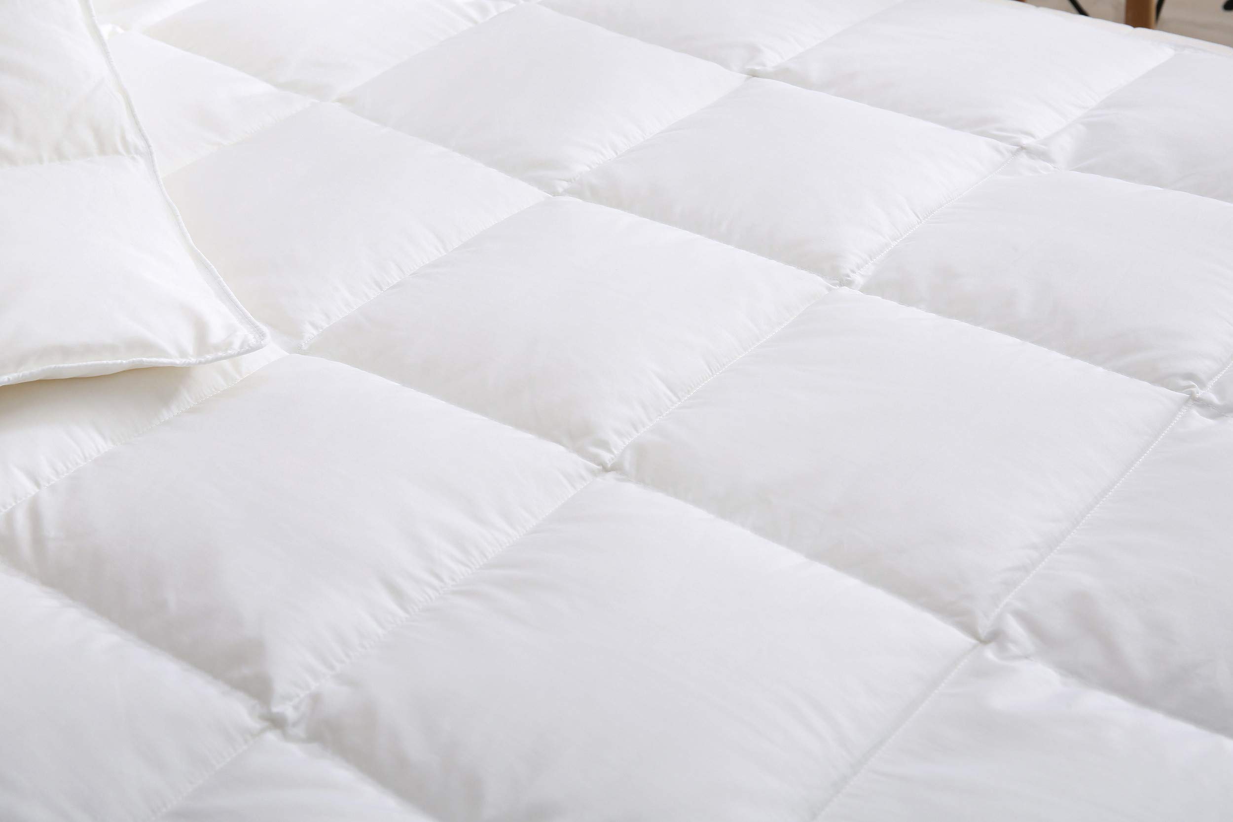 Baby Crib Comforter/Duvet/Blanket All Season 100% Natural White Goose Down Filled,Noiseless 500 Thread Count 100% Cotton Fabric 750+Fill Power (White, 41x48in)