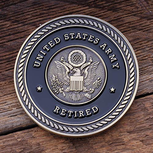 Army Retired Challenge Coin - United States Army Challenge Coin - Amazing US Army Retired Military Coin - Designed by Military Veterans!