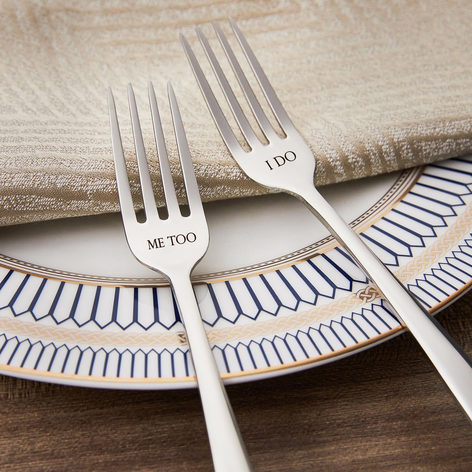 AW BRIDAL ME Too and I Do Wedding Cake Knife and Server Set with Forks, Engraved Cake Cutting Set Pie Dessert Servers Gifts for Wedding Anniversary Bridal Shower Engagement