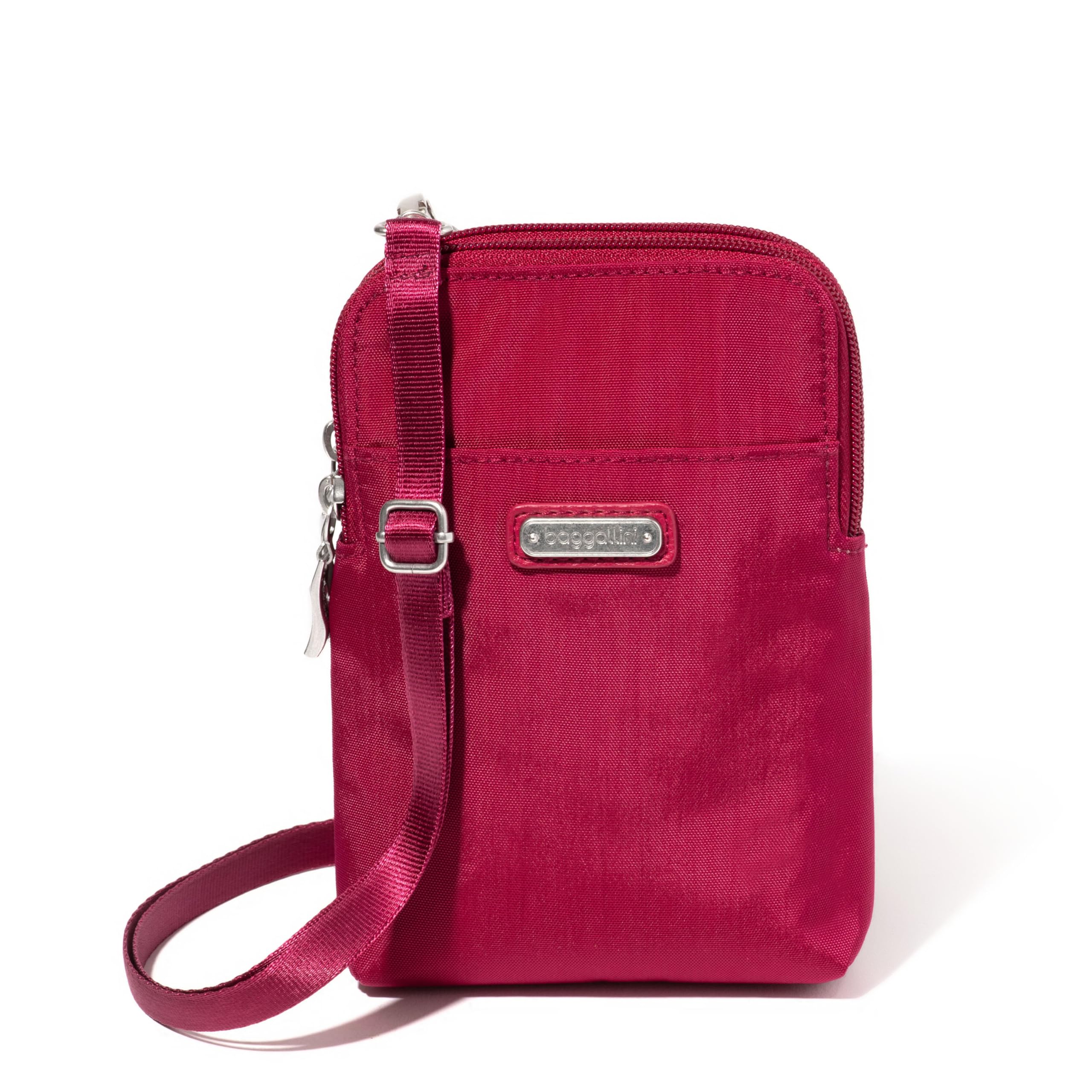 Baggallini Womens Rfid Crossbody Take Two Bryant Vegan Leather Pouch, Blush Vegan Leather, One Size US
