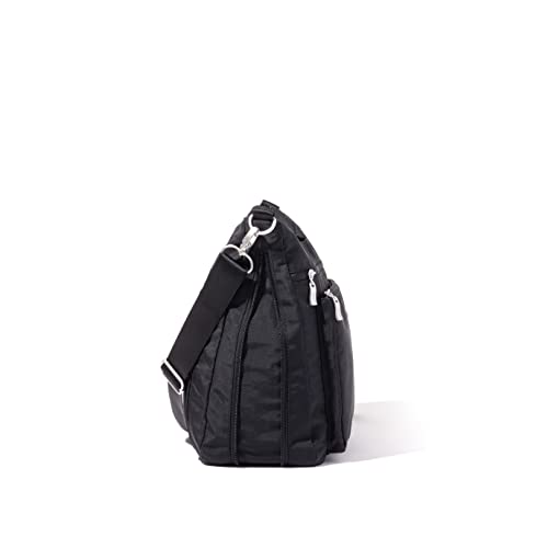 Baggallini Womens Expandable Modern Pocket Large Hobo, Black/Black