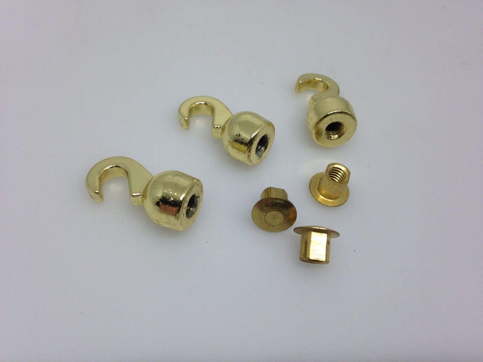 Galapagoz Grandfather Clock Weight Shell Hook and Nut Older Style 4 mm Thread Set of 3 USA