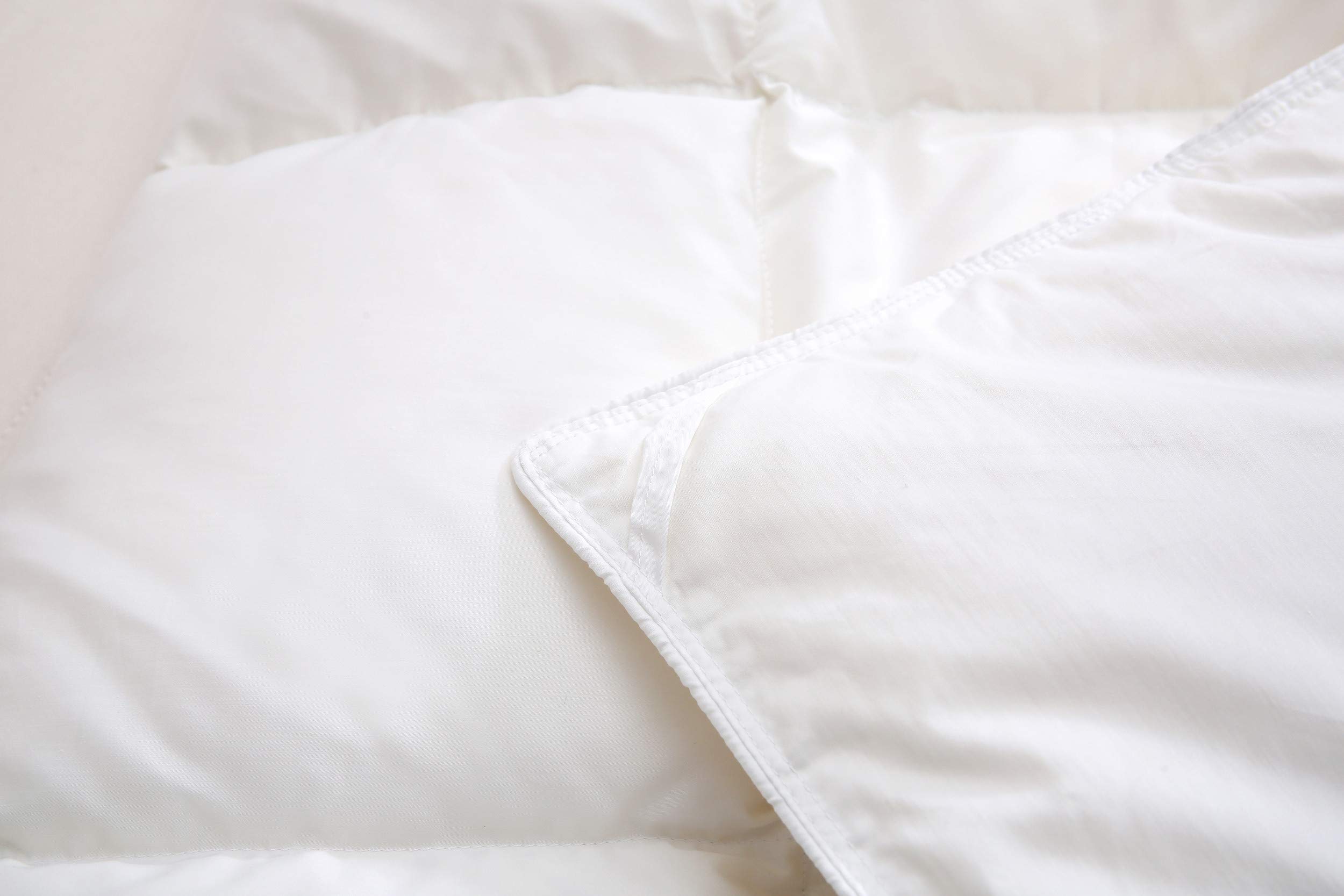 Baby Crib Comforter/Duvet/Blanket All Season 100% Natural White Goose Down Filled,Noiseless 500 Thread Count 100% Cotton Fabric 750+Fill Power (White, 41x48in)