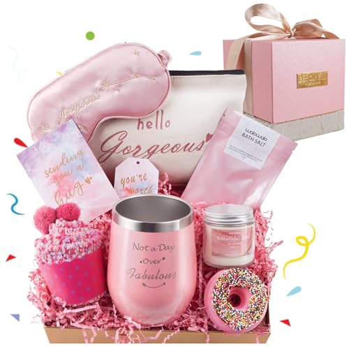 Birthday Gifts for Women Christmas Gift Ideas Presents Spa Relaxing Gift Box for Her Unique Happy Birthday Self Care Gift Basket for Best Friends Female Wife Mom Sister Girlfriend Teacher Bday Tumbler