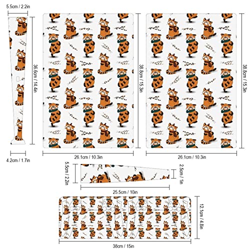 Autumn Red Panda Pattern Full Protective Skin Cover Design Wrap Decal Sticker Compatible with PS5 Digital Edition Console and Controller