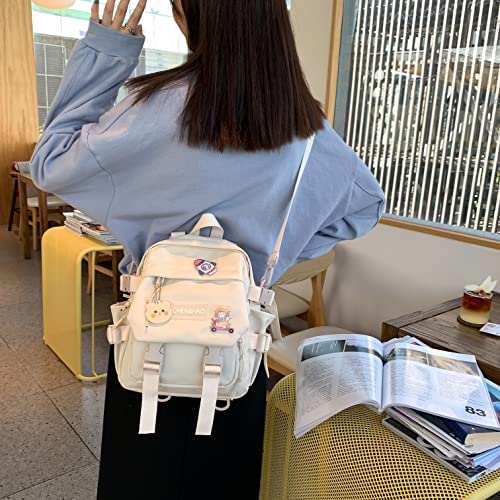 Backpack with Pins Accessories Pendant for Women(White-65, One Size)