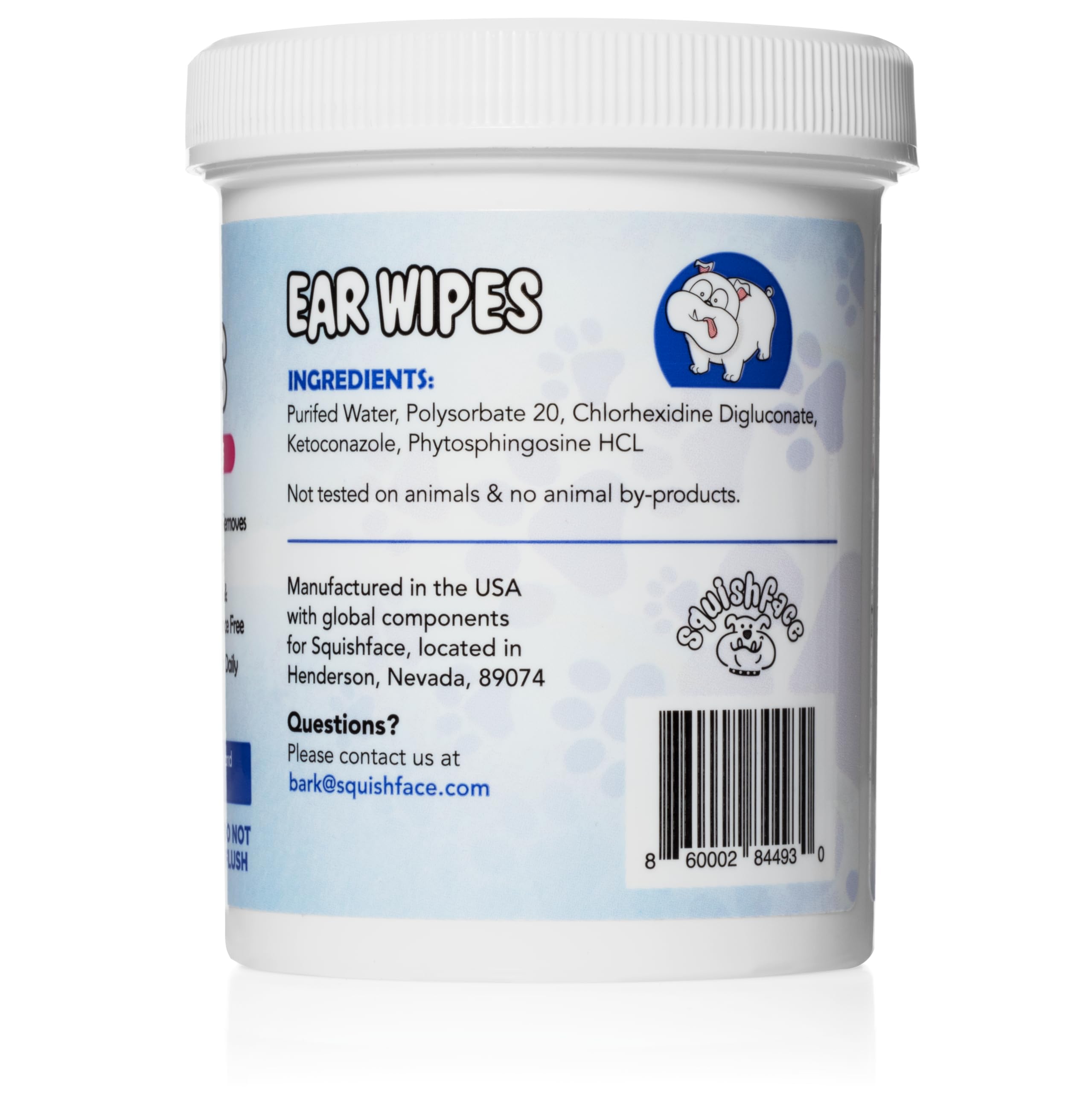 Squishface Tear Stain Paste + Wrinkle Wipes + Dog Ear Wipes Bundle - for Dogs with Wrinkles, Tear Stains, Tail Pockets, Irritated Paws & More - Great for All Breeds!