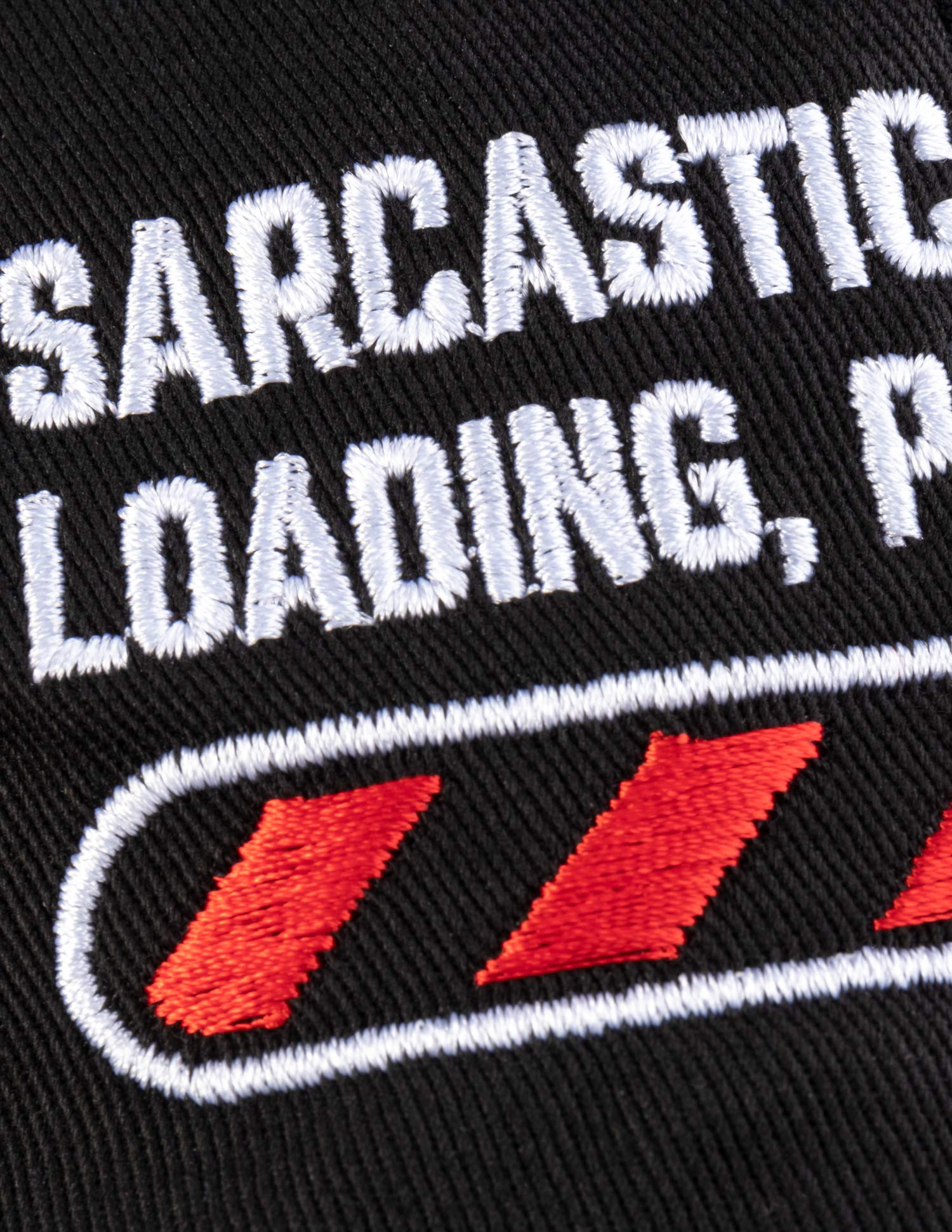Ann Arbor T-shirt Co. Sarcastic Comment Loading Please Wait Funny Sarcasm Humor for Men Women Baseball Cap Dad Hat Black