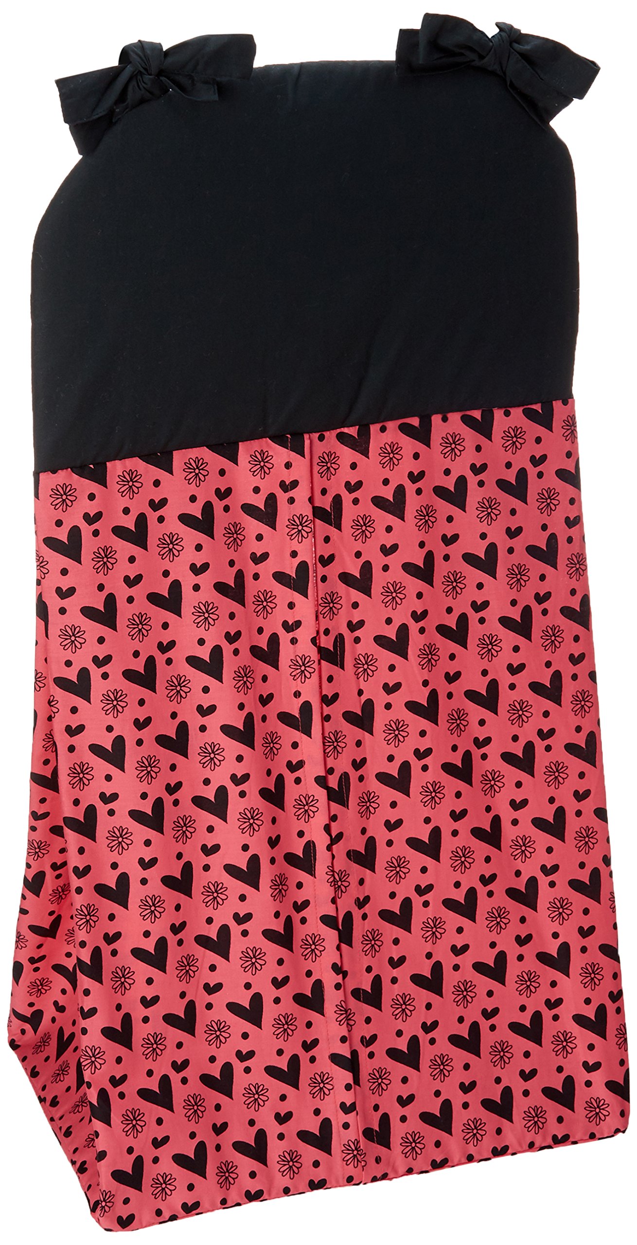 One Grace Place Sassy Shaylee Diaper Stacker, Black and Pink