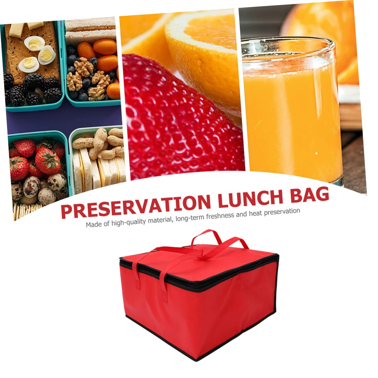 NAMOARLY 1pc Insulation Reusable Shopping Take- Out Insulated Grocery Cooler Car Accessories Pizza Heater Picnic Aluminum Cake Takeaway