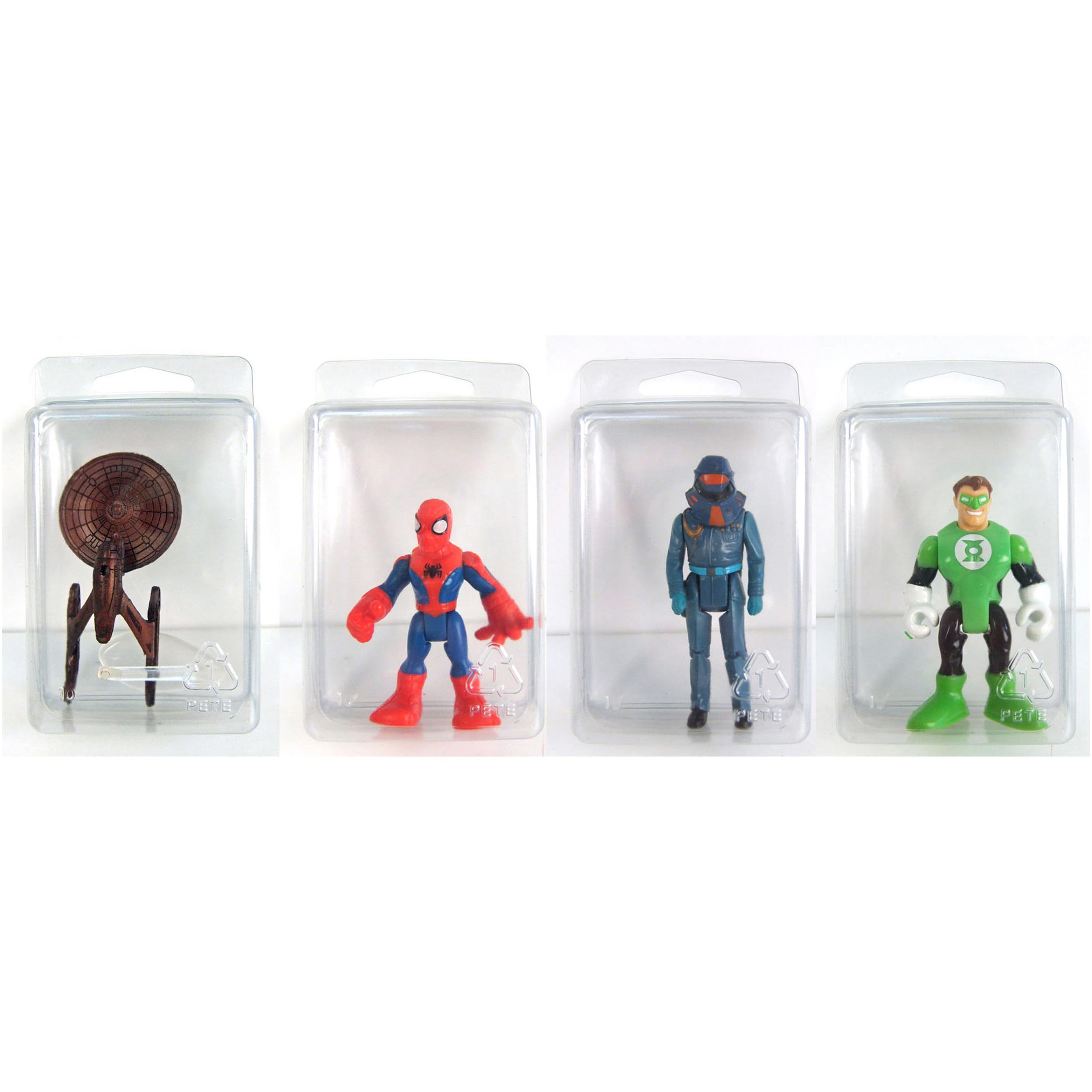 Collecting Warehouse Clear Plastic Clamshell Package/Storage Container, 3.38" H x 2.38" W x 1.25" D, Pack of 100