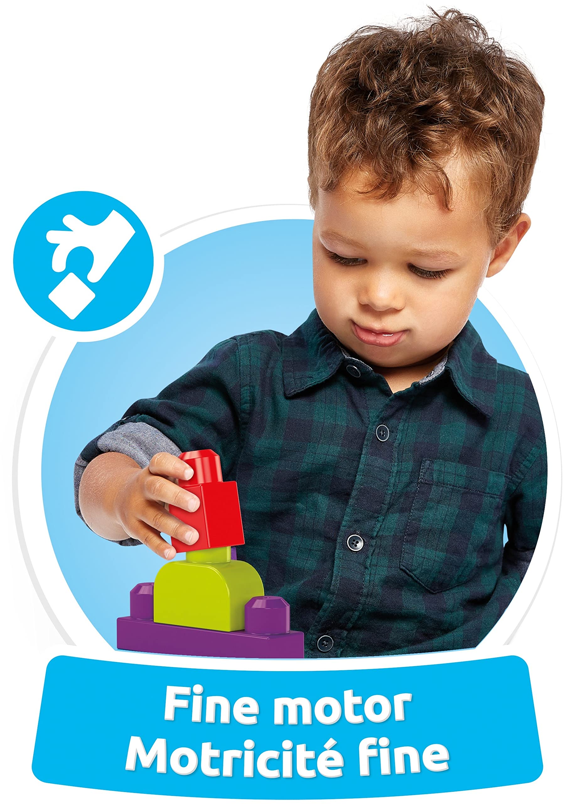 MEGA BLOKS Fisher-Price Toddler Building Blocks Toy Set, Build ‘n Create with 250 Pieces, Ages 1+ Years