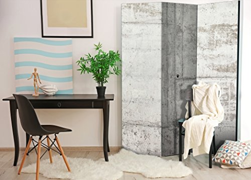 artgeist Decorative Room Divider Cement Loft 53x68 in - Double-Sided Folding Screen 3 Panel Decoration Home Office Home Office Grey f-A-0458-z-b
