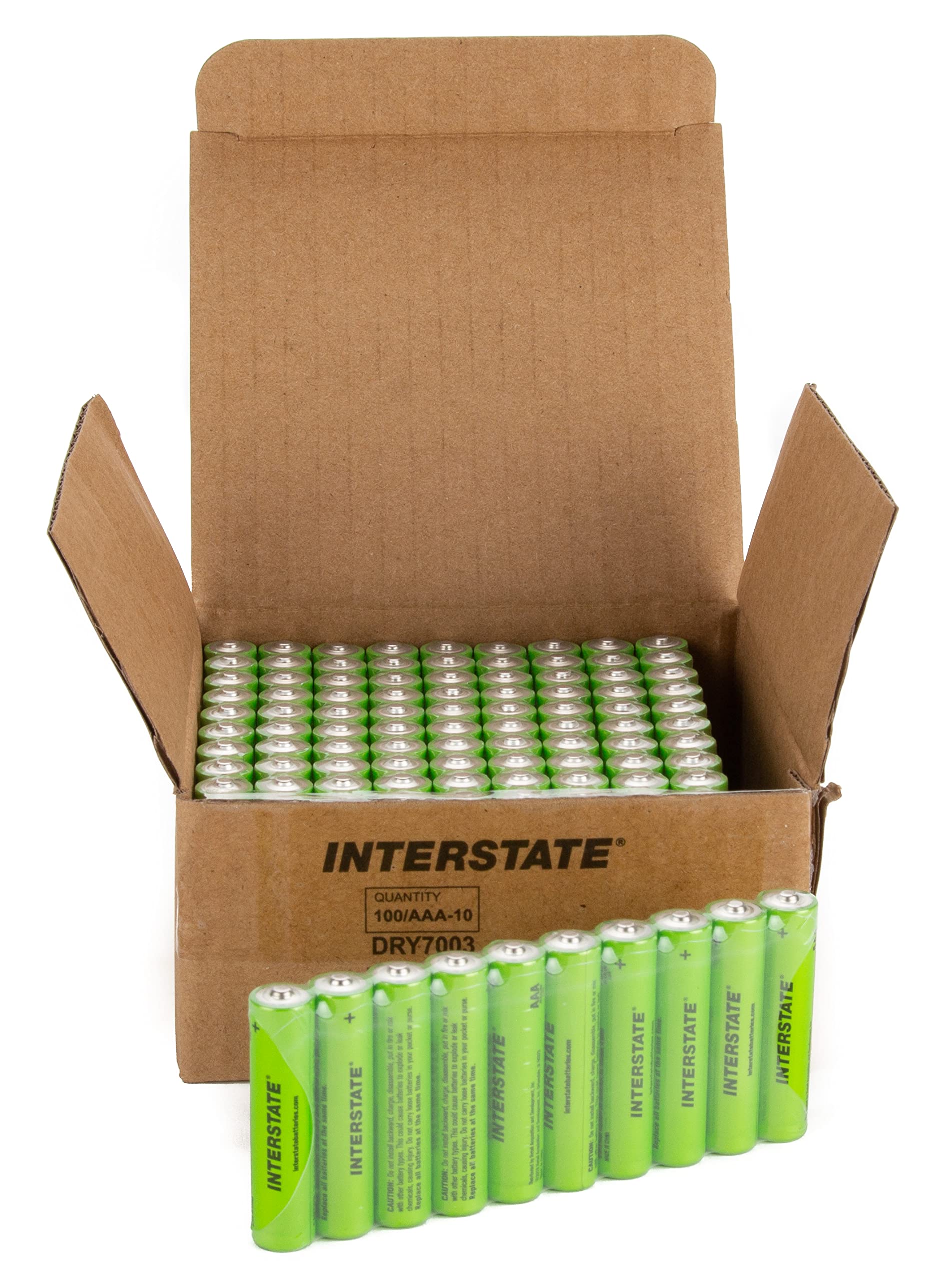 Interstate Batteries AAA Alkaline Battery (100 Pack) All-Purpose 1.5V High Performance Batteries - Workaholic (DRY7003)