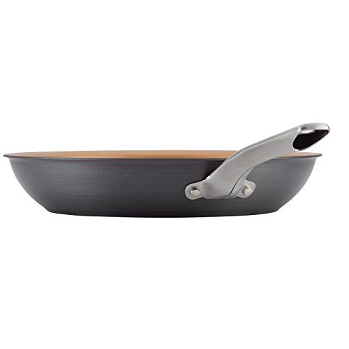 Ayesha Curry Home Collection Hard Anodized Nonstick Frying Pan / Fry Pan / Hard Anodized Skillet - 11.5 Inch, Gray