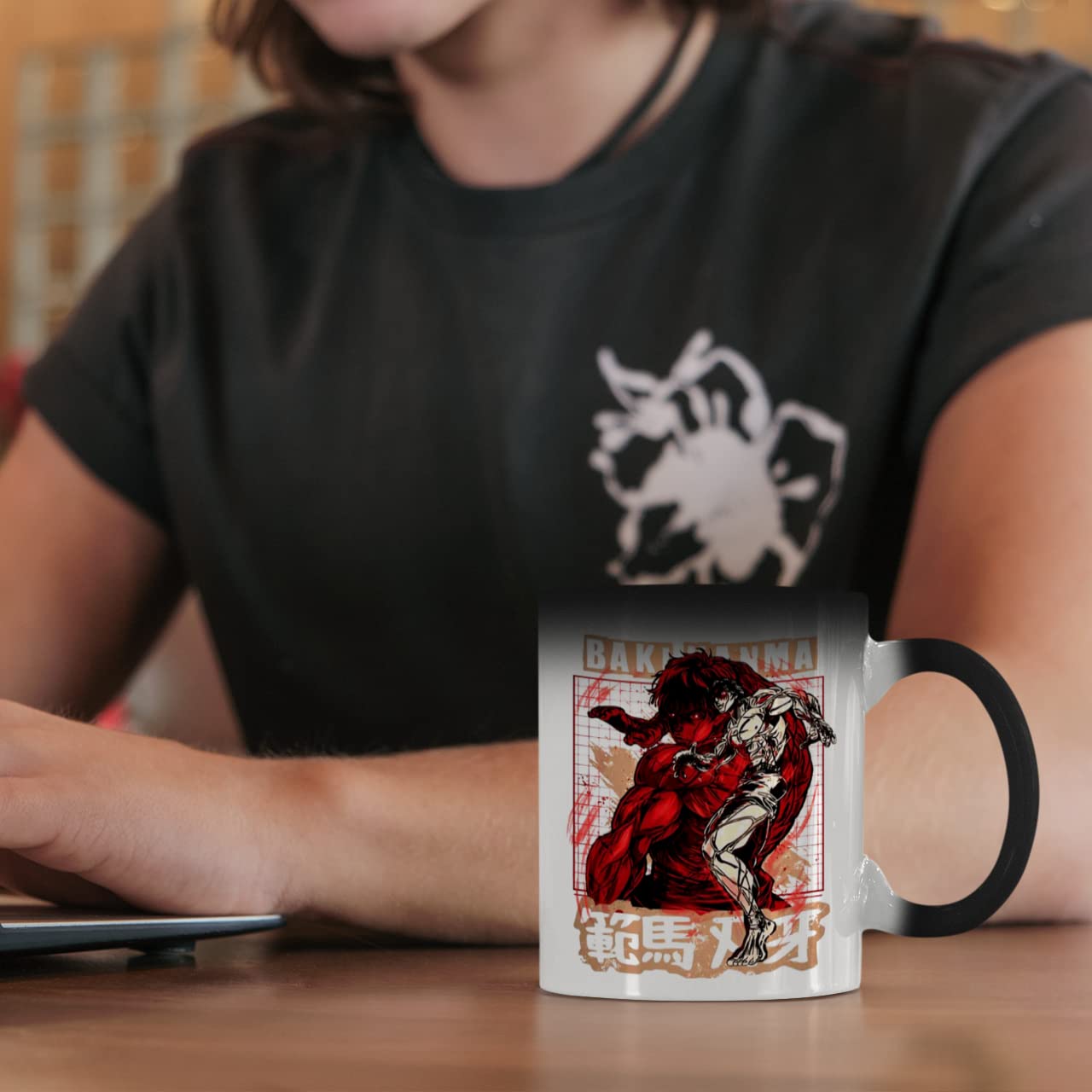 Baki Hanma Anime Magic Mug, Heat Sensitive Color Changing Reveal Cup 11oz