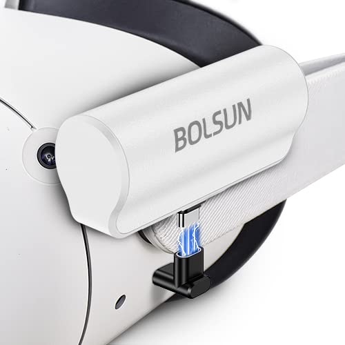 Bolsun Battery Pack for Oculus/Meta Quest 2 and Quest, Mini Extended Battery Compatible with Oculus Quest 2 Accessories, Portable and Fast Charging, Extra 1.5hrs Play Time