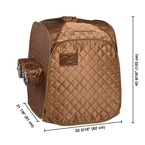 AW 2L Portable Steam Sauna Spa Folding Tent Timer Fast Fold with Steam Generator for Home Relax Detox Therapy Personal Spa Home with Carry Bag