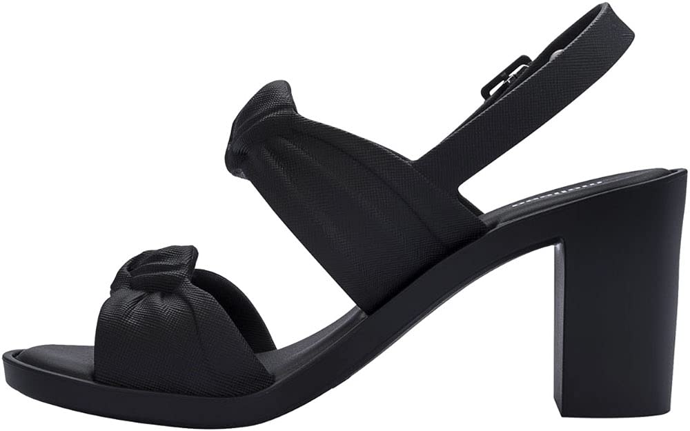 Melissa - Womens Velvet Heel Sandals, Size: 6 M US, Color: Black