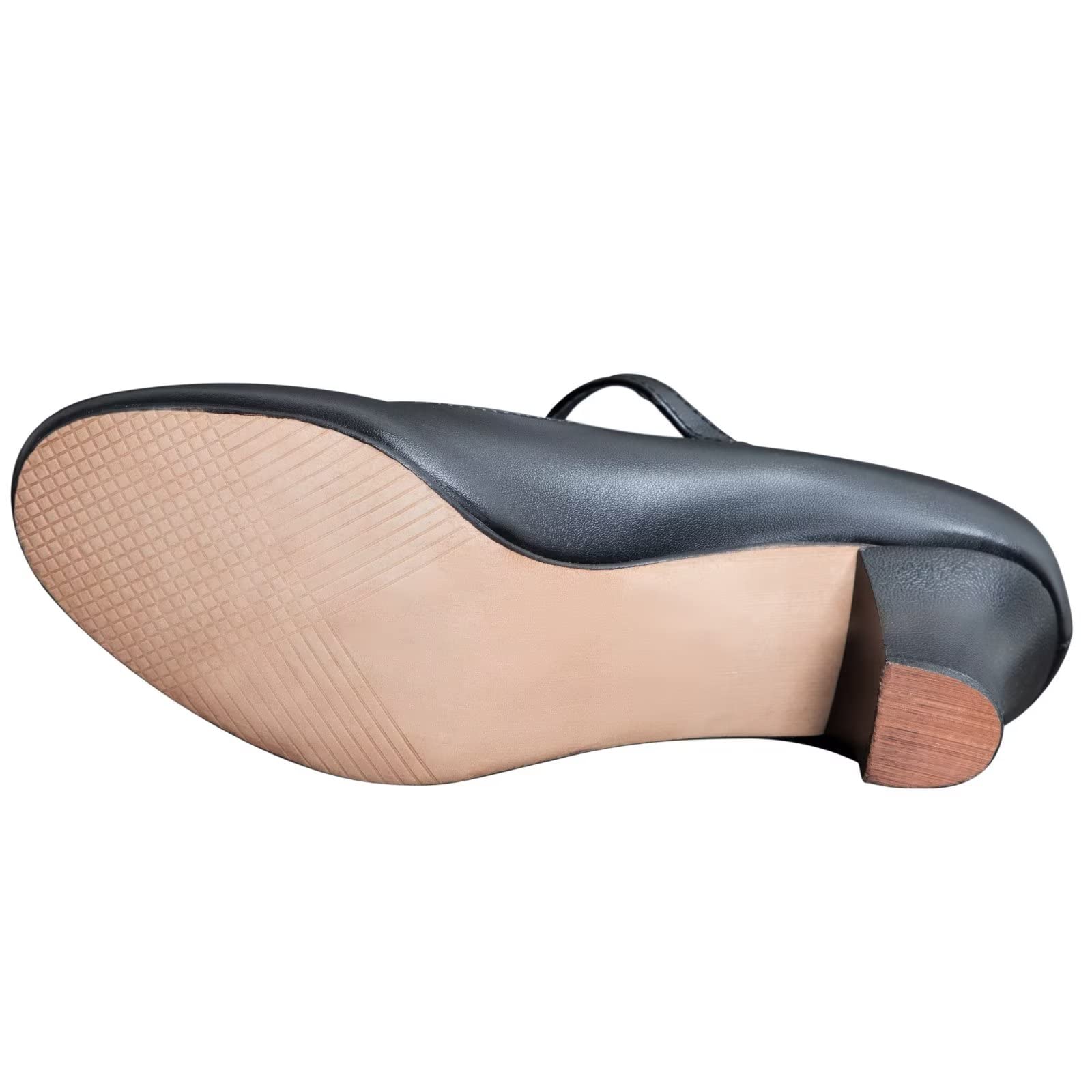 ARCLIBER Black Character Shoes for Women PU Leather T Strap 2.3" Dance Heels for Ballroom Salsa Tango-9